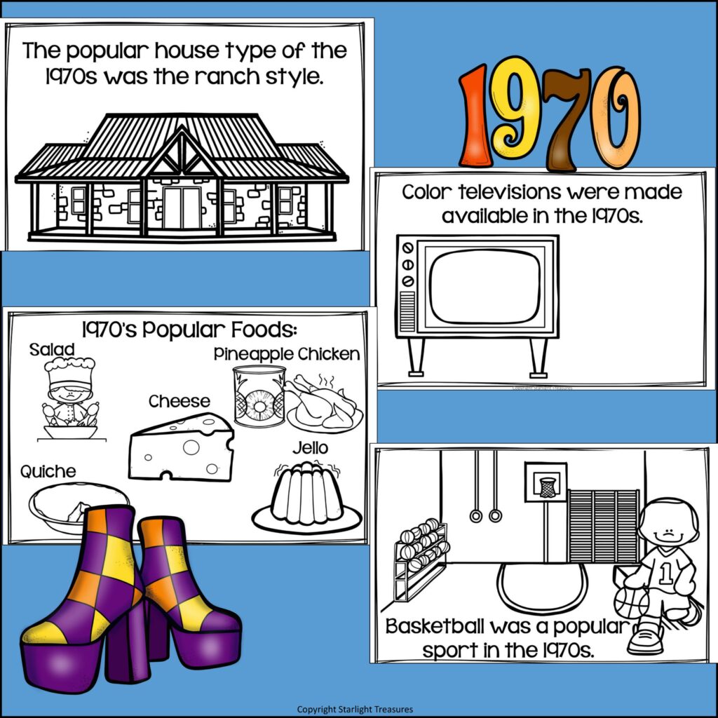 Decades: Life in the 1970s Mini Book for Early Readers - Made By Teachers
