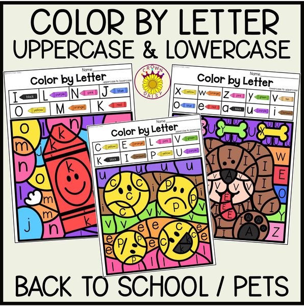 Color by Code Alphabet Back to School | Made By Teachers