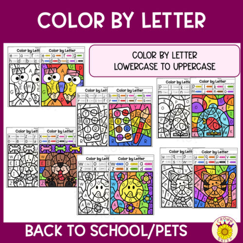 Color by Code Alphabet Back to School - Made By Teachers