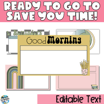 Groovy Retro Back to School Themed Templates - Daily Agenda Slides ...