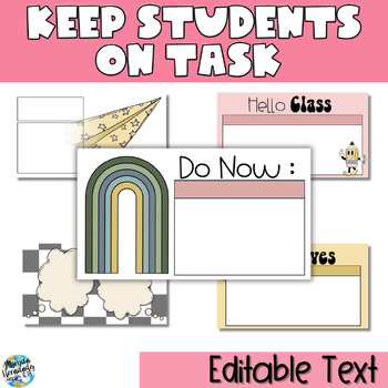 Groovy Retro Back to School Themed Templates - Daily Agenda Slides ...