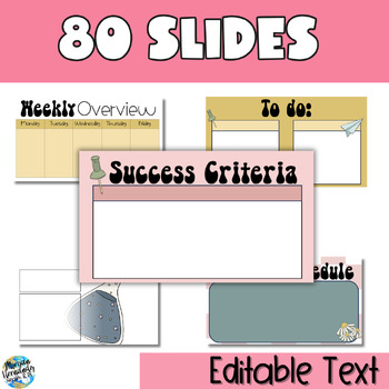 Groovy Retro Back to School Themed Templates - Daily Agenda Slides ...