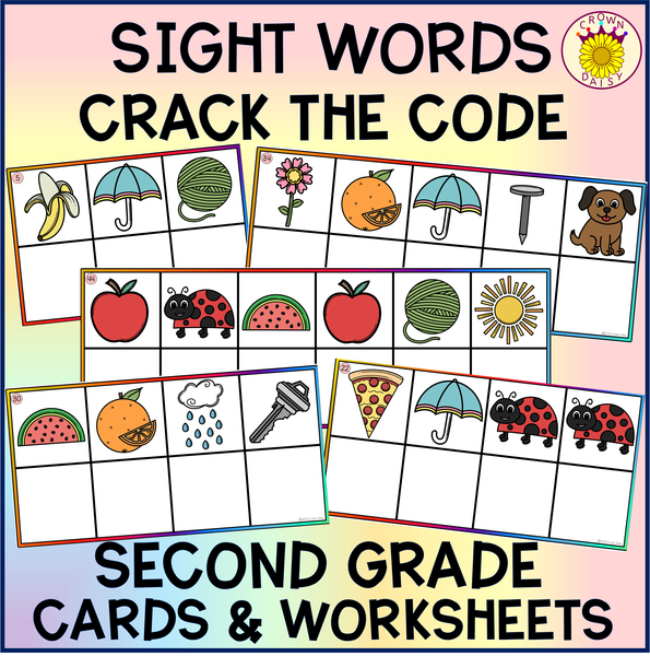 Crack the Sight Word Code Second Grade Cards and Worksheets | Made By ...
