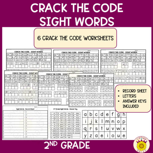 Crack the Sight Word Code Second Grade Cards and Worksheets | Made By ...