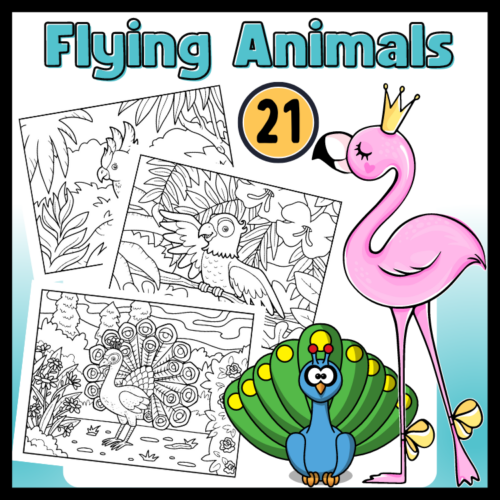 Flying Animals Coloring Pages- Birds Coloring Pages- Morning Work For ...