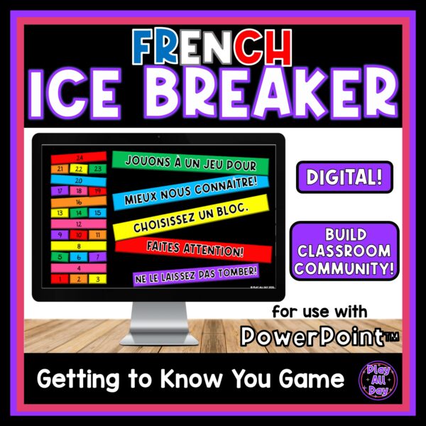 French Digital Ice Breaker La rentrée | Back to School Get to Know You ...