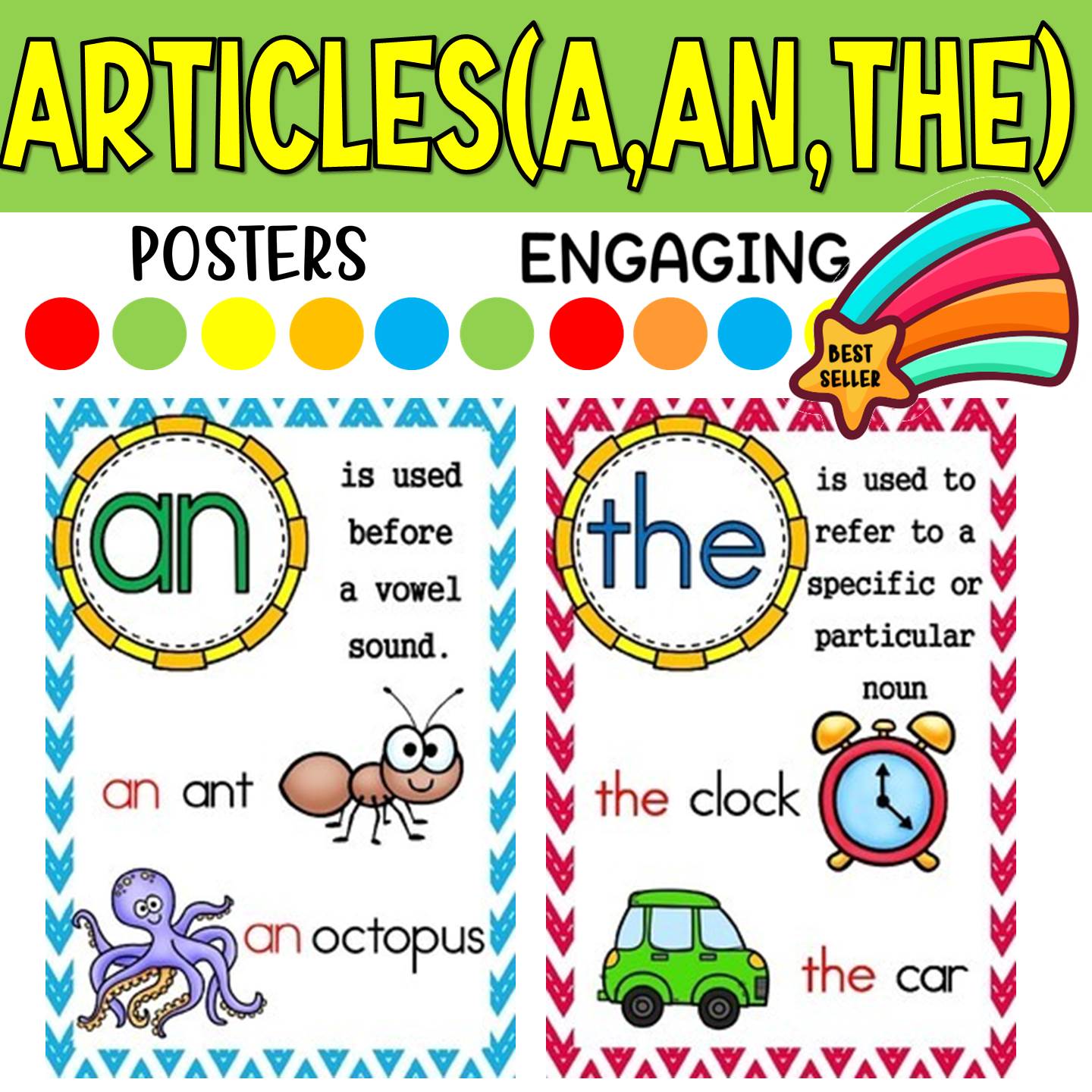 ARTICLES (A,AN and THE) POSTERS | Made By Teachers