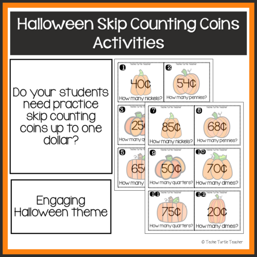 Halloween Math: Money Center Activities - Counting Coins up to One ...