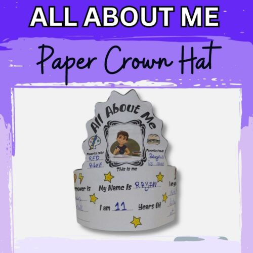 All About Me Paper Hat Crown (Back to School) - Made By Teachers