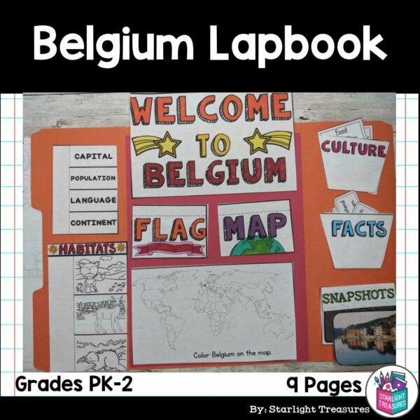 Belgium Lapbook for Early Learners - A Country Study - Made By Teachers