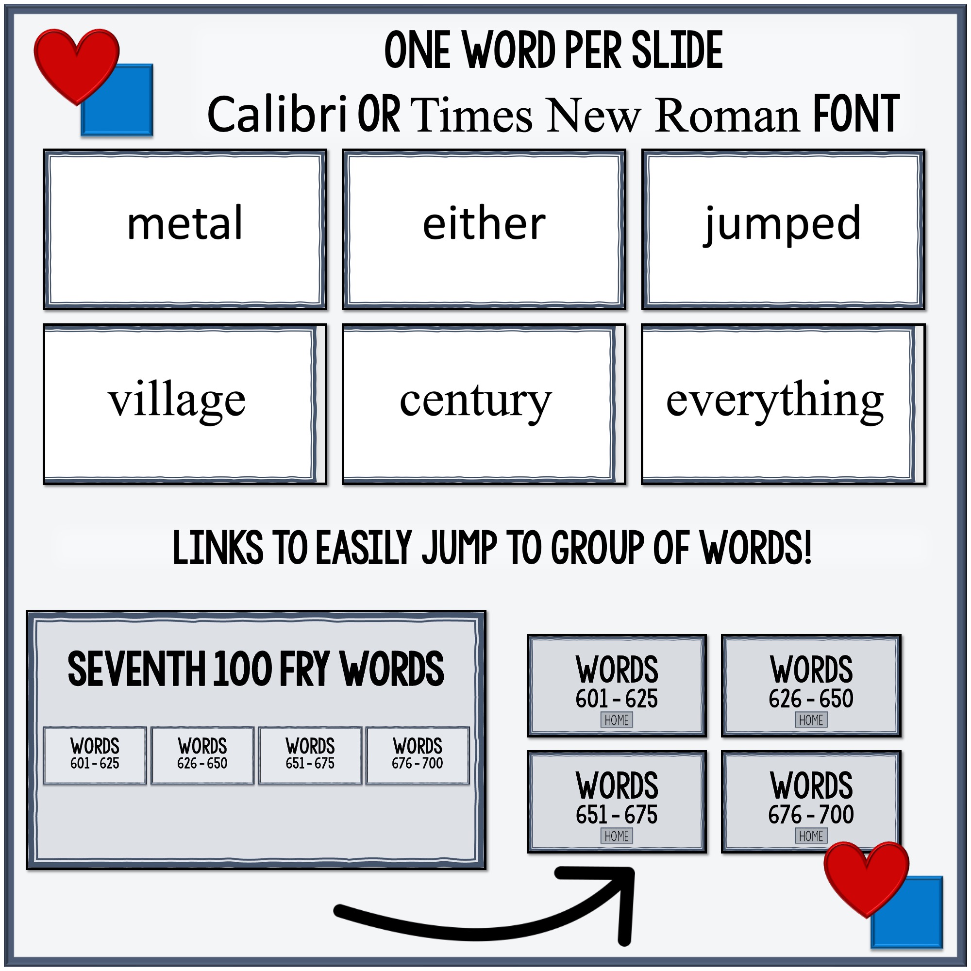 Fry Seventh Hundred Heart Word - Code As You Go PowerPoint and Google ...