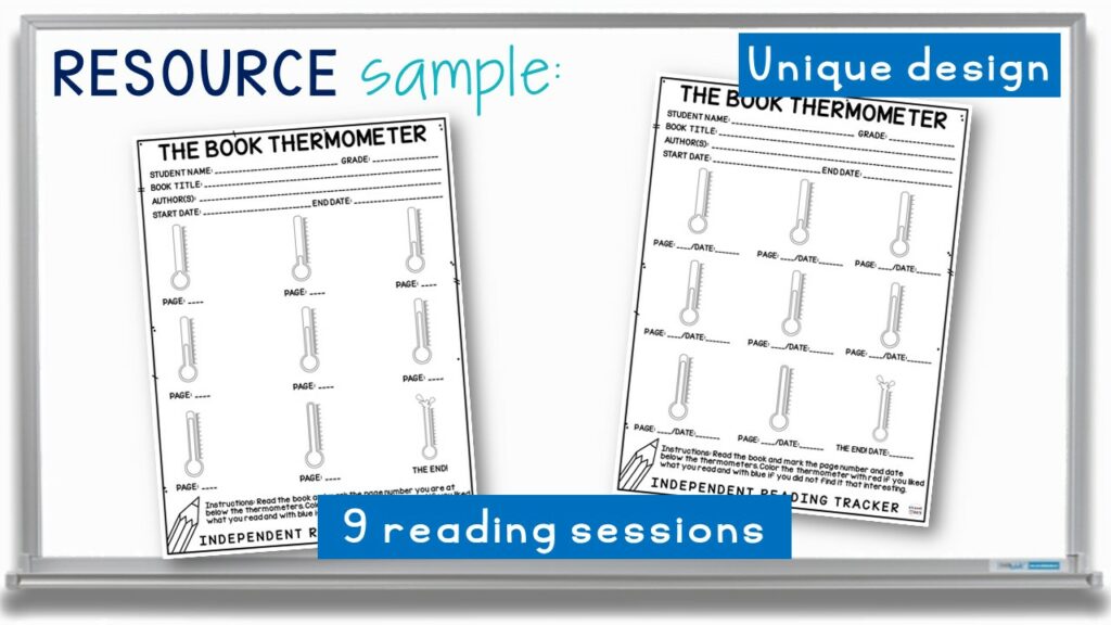 Independent Reading Tracker - Book Thermometer - Printable Graphic ...