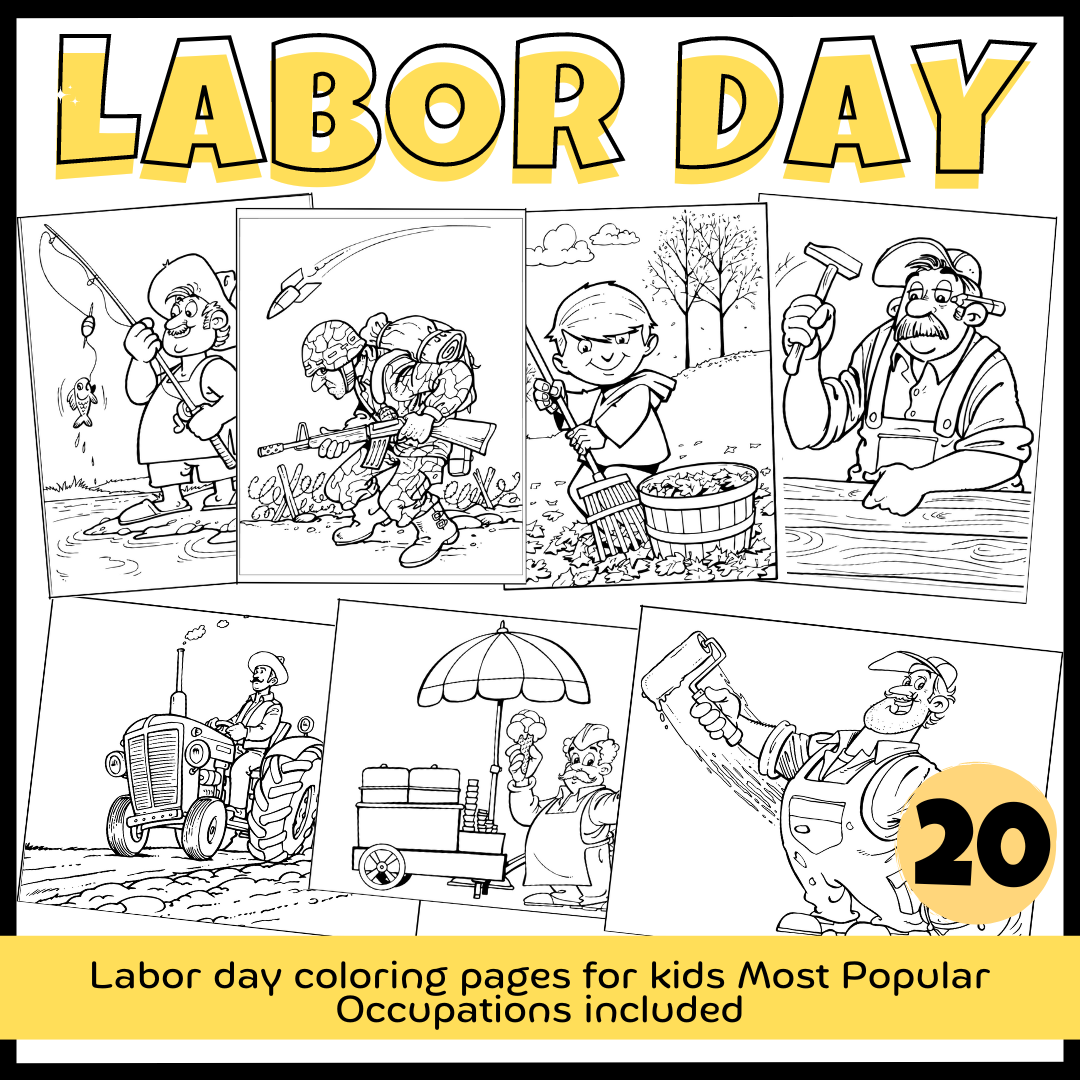 Labor Day Coloring Pages-Labor Day Activities(Most Popular Occupations ...