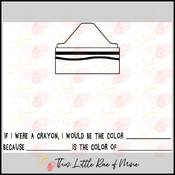 If I were a crayon - back to school - handprint Art - photo - Keepsake ...