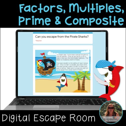 Factors Multiples Prime and Composite Digital Escape Room - Made By ...