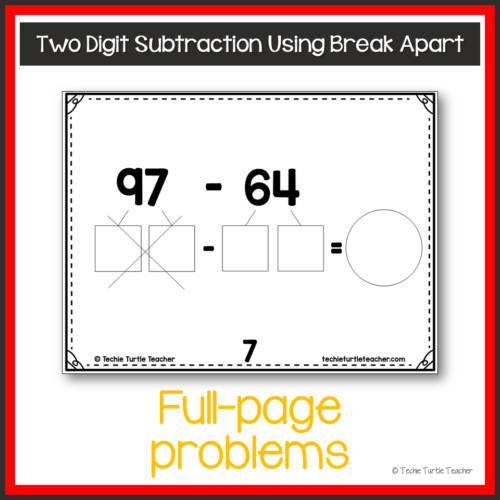 2-Digit Subtraction using Break Apart (Partial Differences) Strategy ...