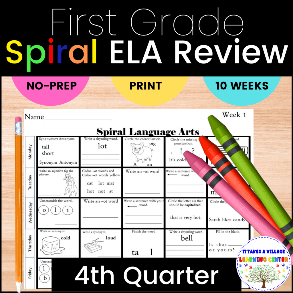 1st Grade Morning Work | ELA Spiral Review Q4 - Made By Teachers