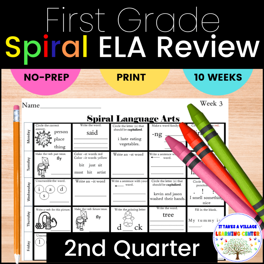 1st Grade Morning Work | ELA Spiral Review | Literacy Morning Work 1st ...