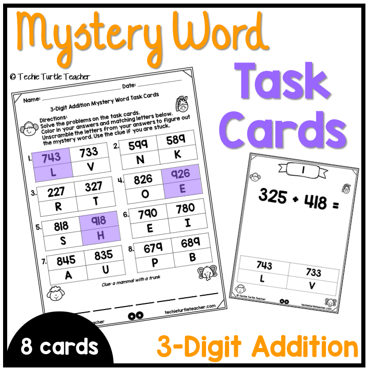 Subtraction Within 10 Base Ten Task Cards Color by Number | Made By ...