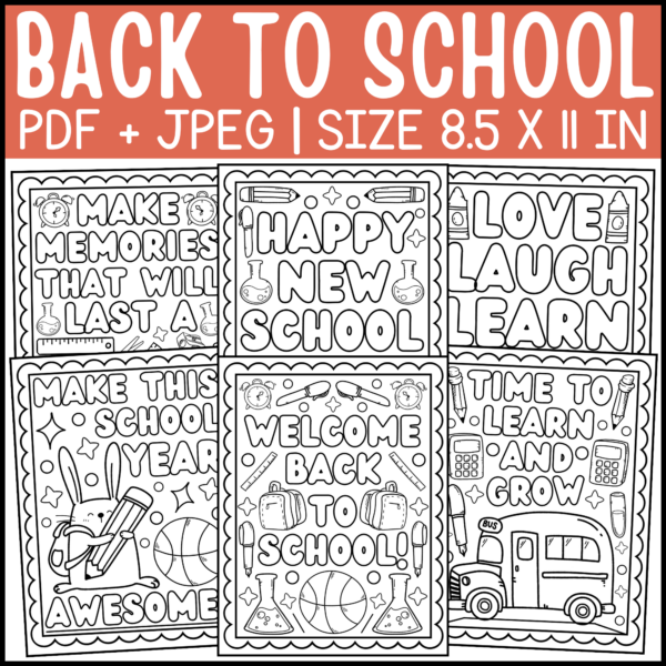 Back to School Coloring Pages | Back to School Coloring Sheets | Made ...