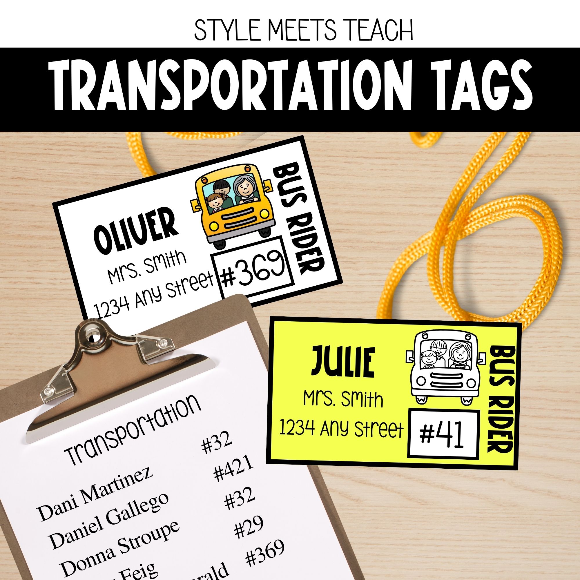 EDITABLE Back to School Dismissal Tags | Student Bus Tags | How We Get ...