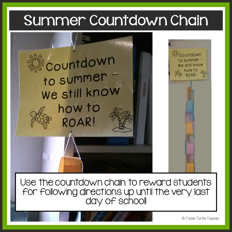 Behavior Management Summer Countdown Chain - Rewards for Students ...