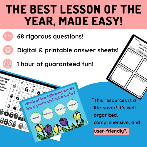 Decoding Words Activities | Digital Escape Room Prefixes & Suffixes ...