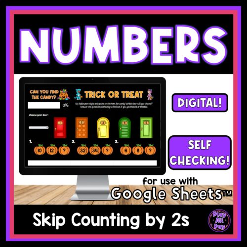 Halloween Skip Counting by 2s Digital Activity for Google Sheets ...