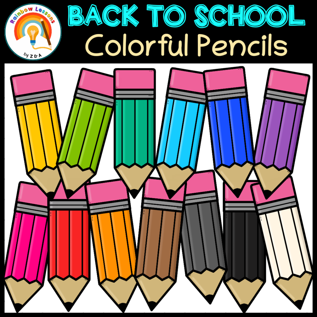 Pencil Cliparts | Colorful Pencils Clip art | Rainbow Pencils Clipart ...