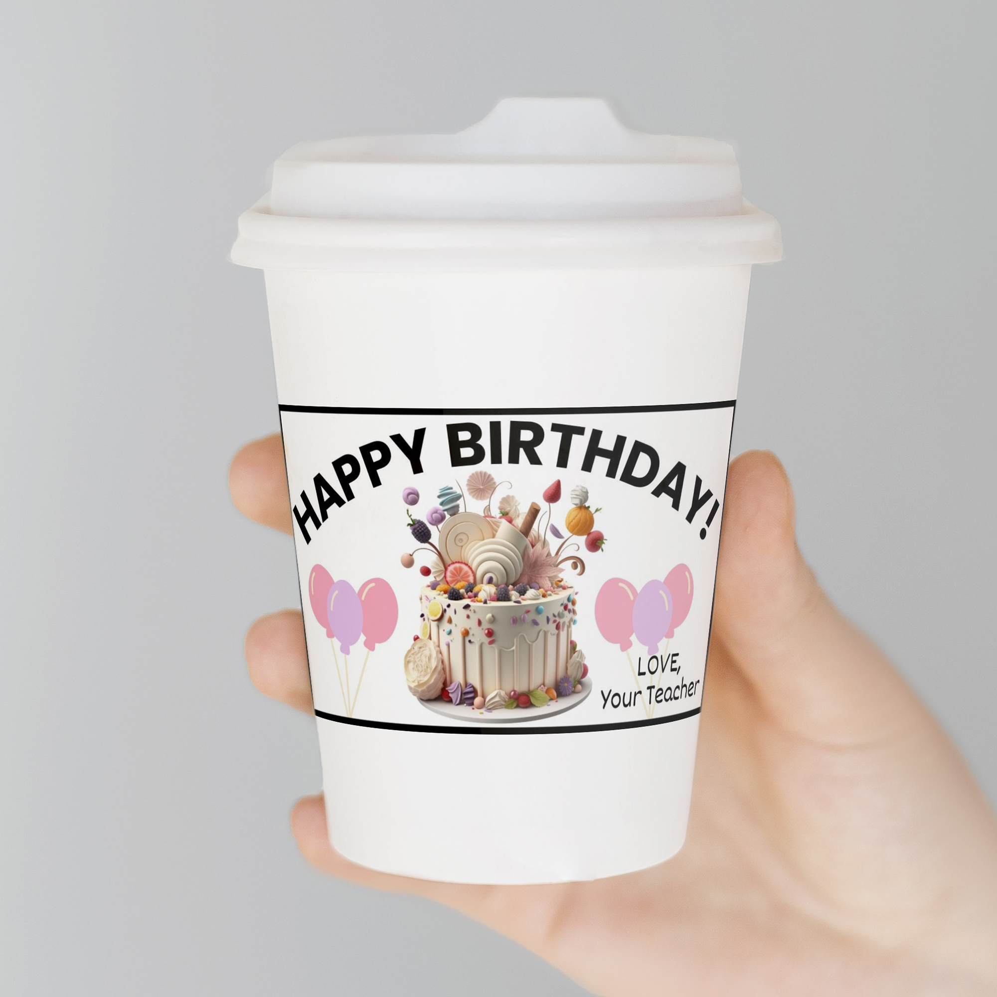Happy birthday cup tags, Birthday cup Labels - EDITABLE | Made By Teachers
