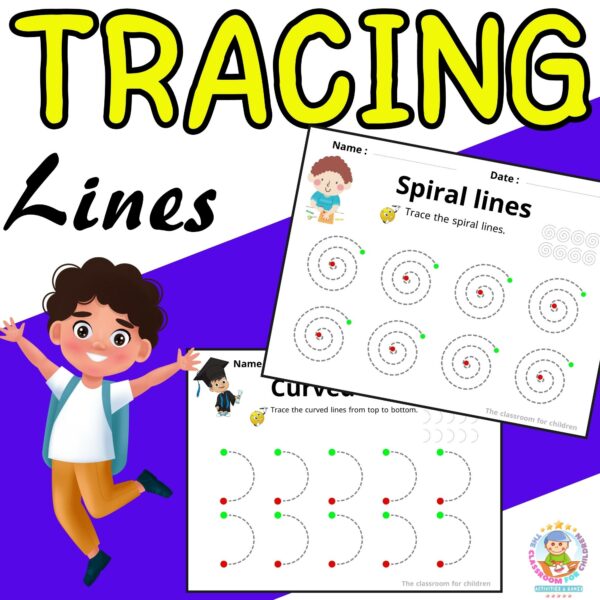 Back to School Activities, Prewriting Skills, Tracing Lines and Shapes ...
