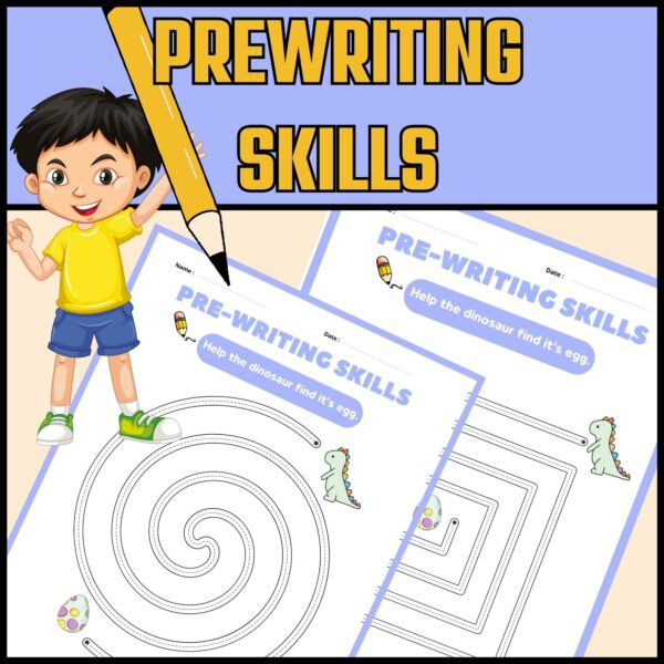 Back to School Activities, Prewriting Skills, Tracing Lines and Shapes ...