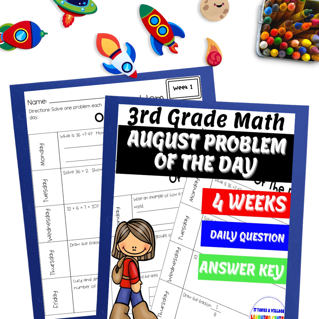 August Math Problem of the Day - 3rd Grade | Made By Teachers