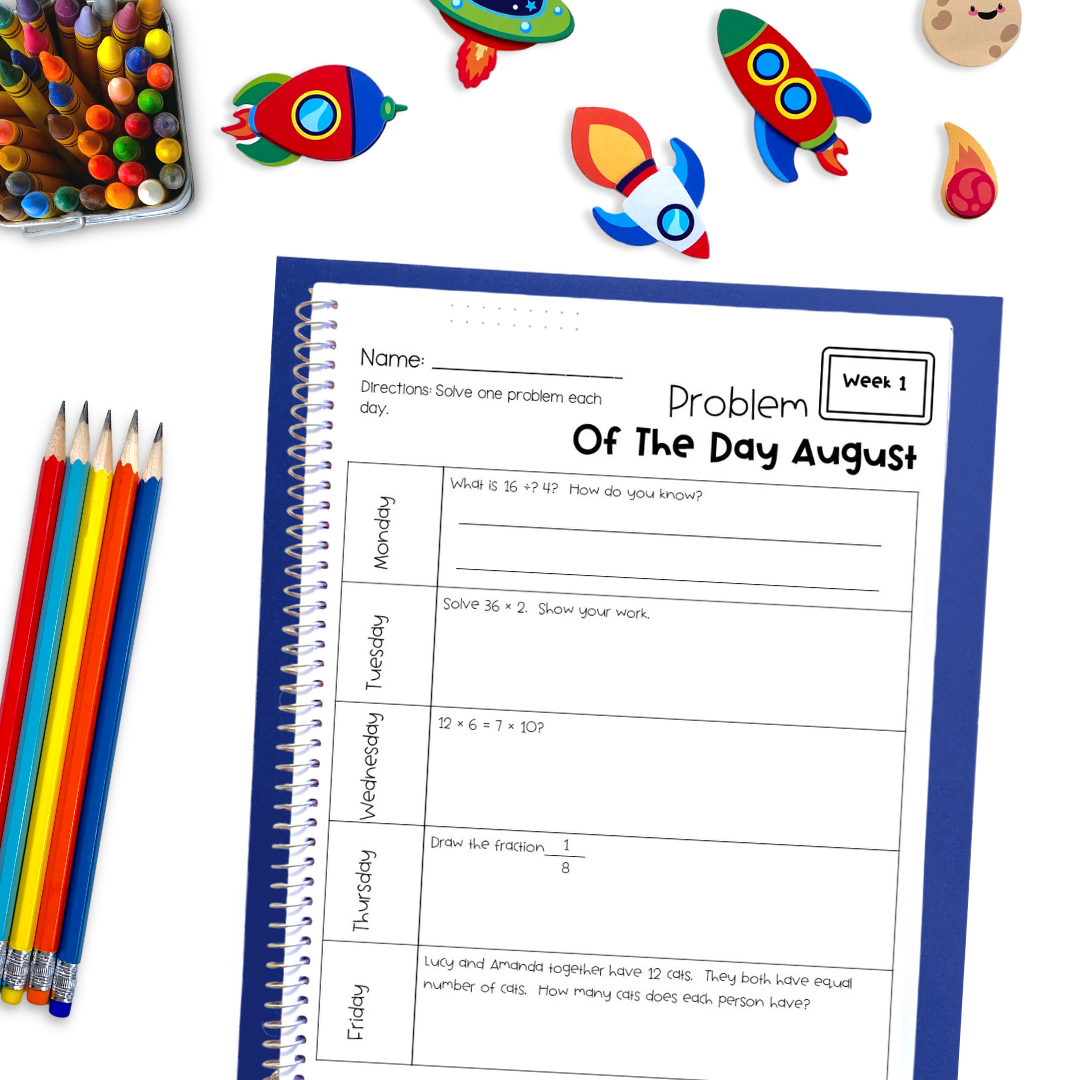 August Math Problem of the Day - 3rd Grade | Made By Teachers