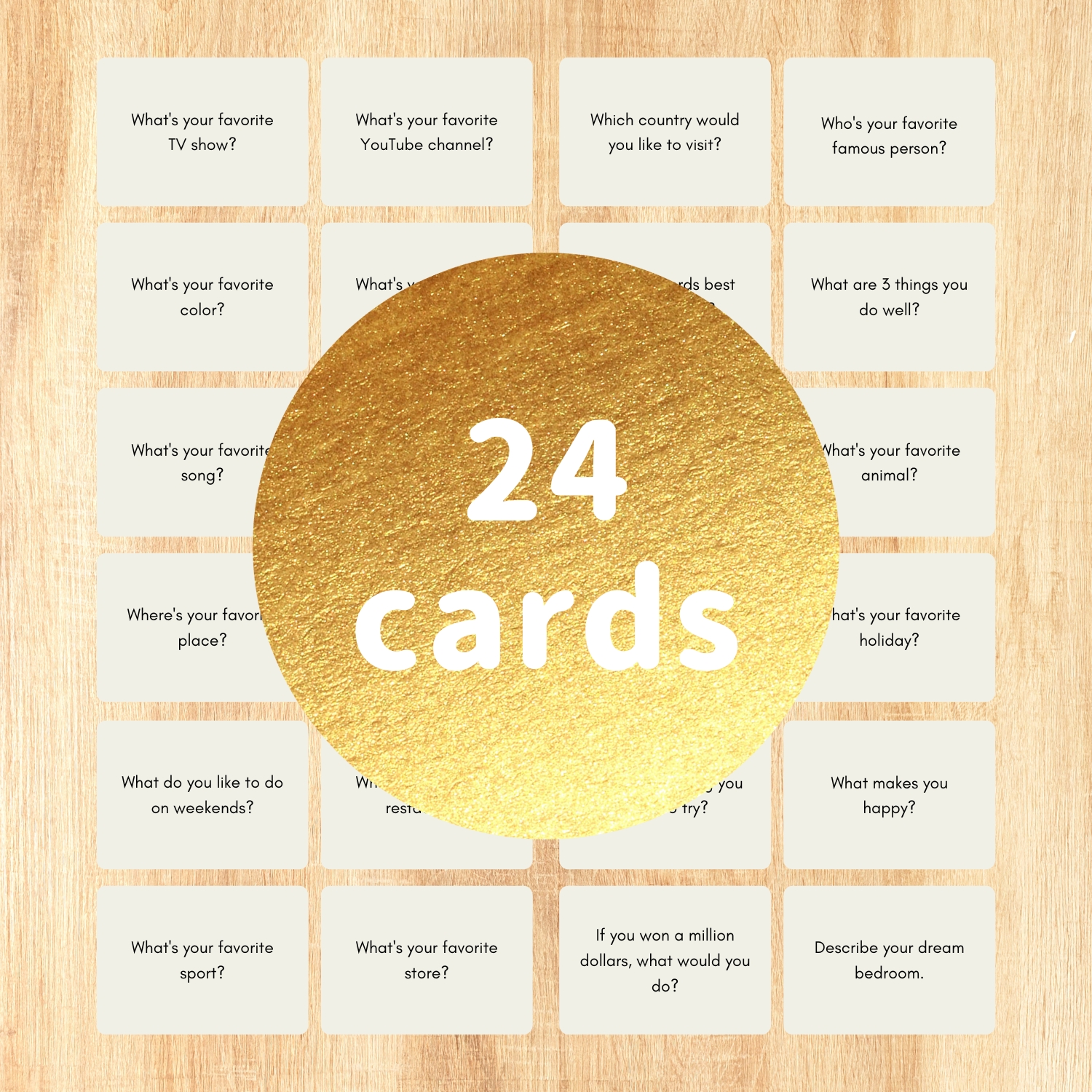 Icebreaker Conversation Cards, Cute Pastel Green Printable, Floral and ...