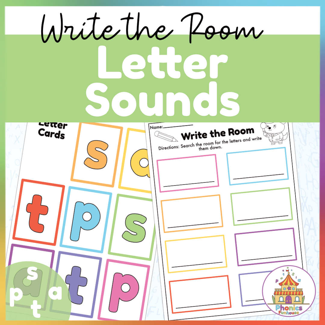 Kindergarten Practice Writing - Write the Room, s a t p Sounds | Made ...