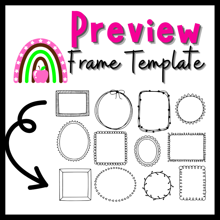 Picture Frames Simple Templates : Flower Outlines-Borders-Shapes-Notes ...
