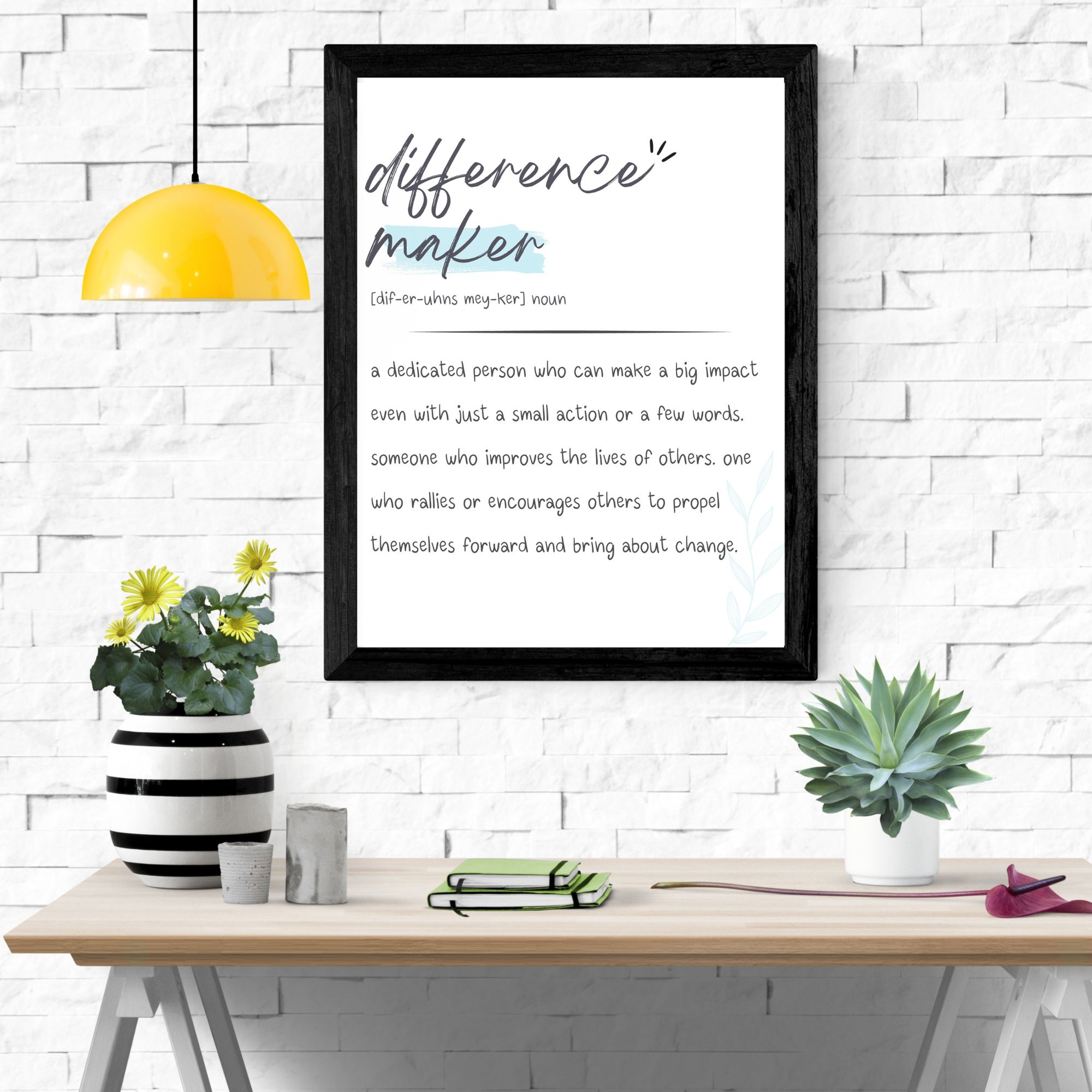 Difference Maker Definition Print, Minimal Print, Gift For Sister, Best ...