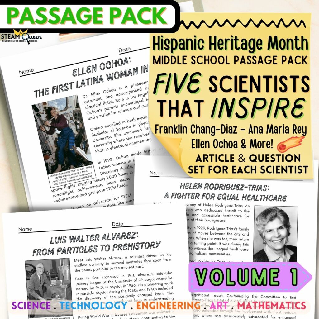 Hispanic Heritage Month: Inspiring Scientist 10 Biography Bundle HHM ...