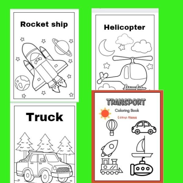 Transport Coloring Book For kids | Made By Teachers