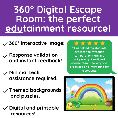 No Prep 4th Grade Math Escape Room | St Patrick's Day Fractions ...