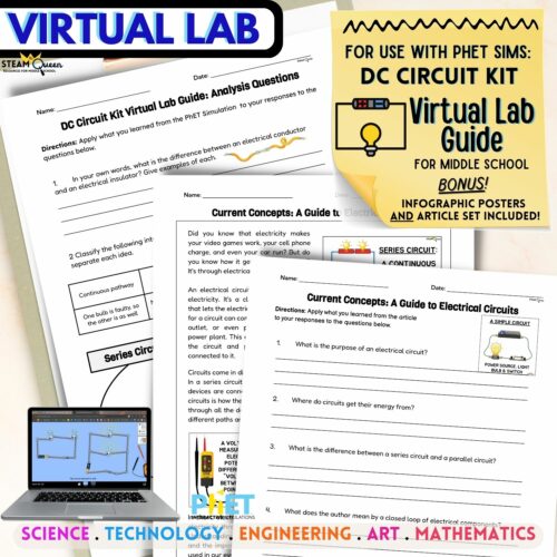 PhET Sims Virtual Lab Pack: DC Electrical Circuits - Complete Middle ...