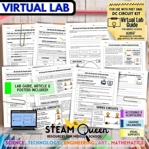 PhET Sims Virtual Lab Pack: DC Electrical Circuits - Complete Middle ...