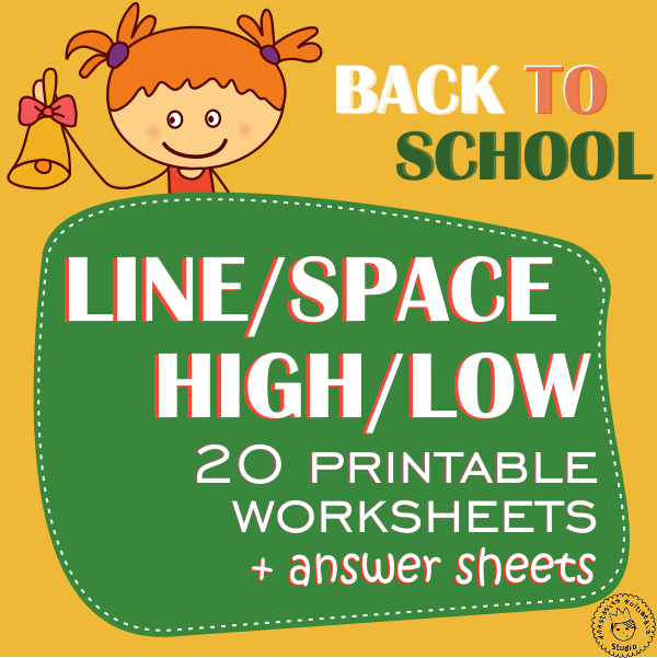 Music Staff Worksheets Bundle | Back to School Themed | Made By Teachers