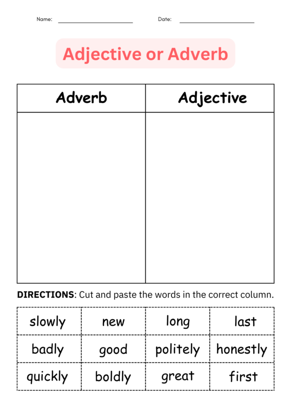 Daily Grammar Activities - Adjectives & Adverbs - Worksheets 3rd, 4th ...