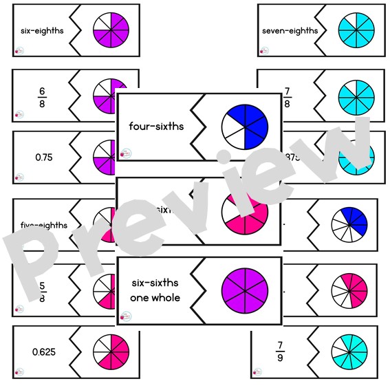 Fraction Match up Cards | Made By Teachers