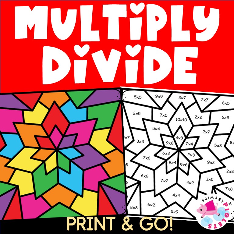 Back to School Multiplication and Division Color by Number Code ...