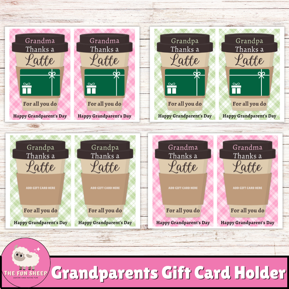 Grandparent’s Day Gift Card Holder | Thank You Coffee Gift Card Holder ...