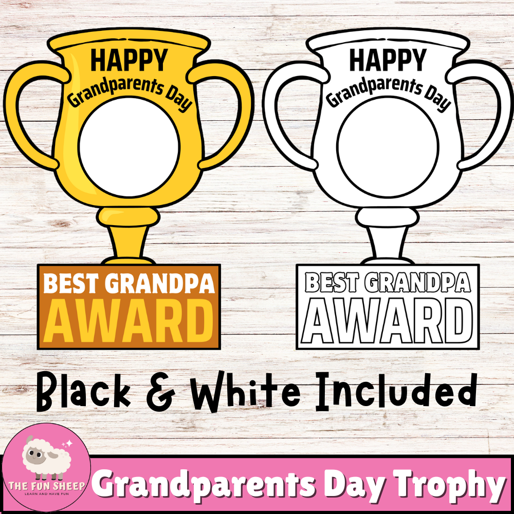 Crafts For Grandpa Cup Trophy Printable Handles
