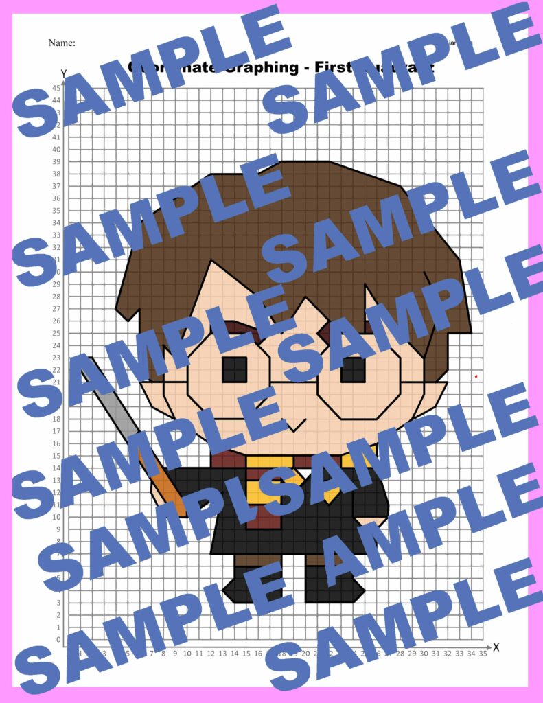 Harry Potter Coordinate Plane Graphing Picture: Harry Potter | Made By ...